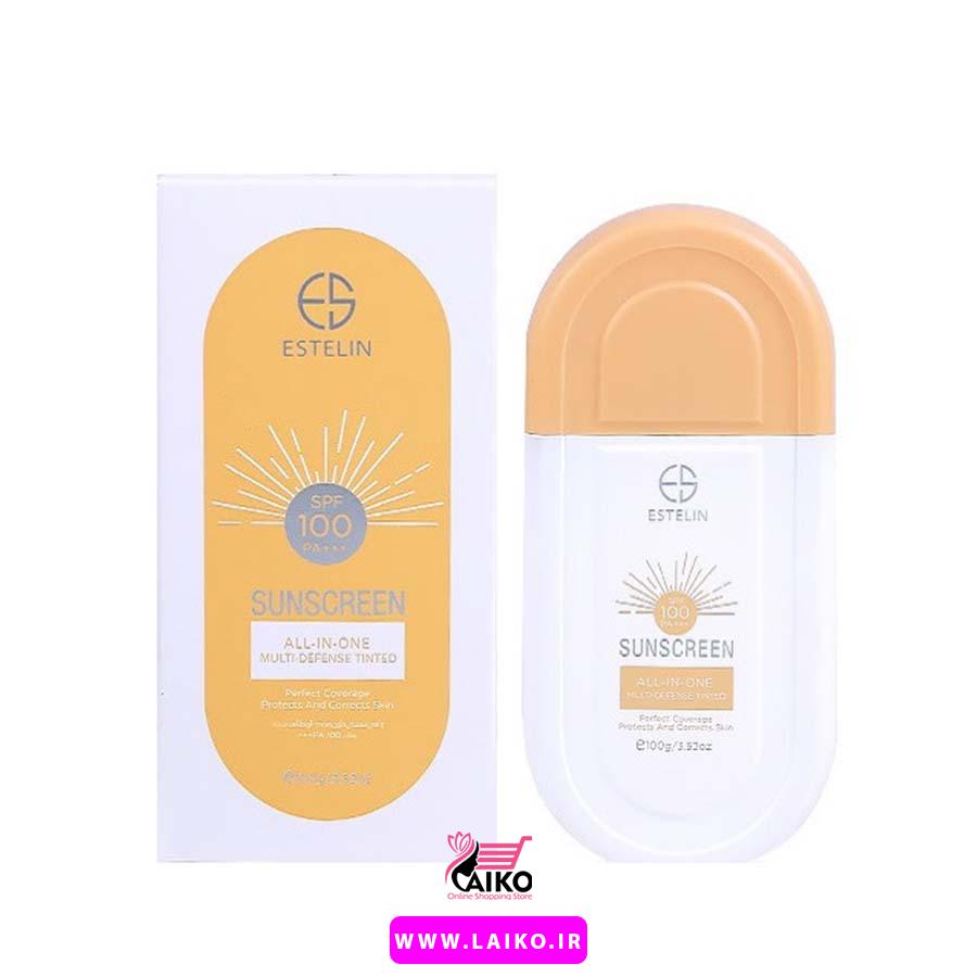 کرم ضد آفتاب رنگی استلین SPF 100 مدل All-In-One - فروشگاه اینترنتی لایکو | محصولات زیبایی و جوانسازی